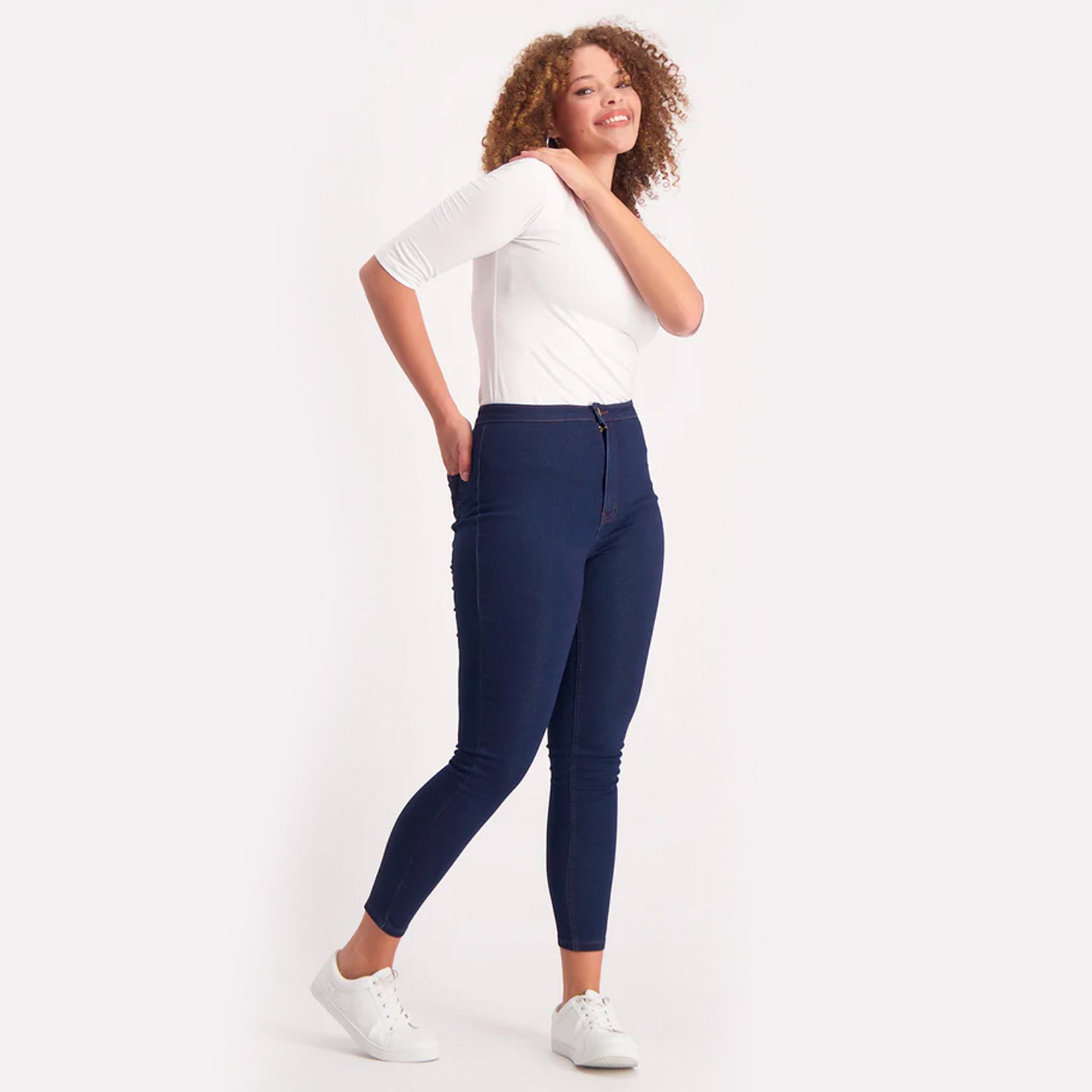 Dunns Clothing | Jessie High Rise Skinny Tube _ 139591 _ Dark Wash | R199