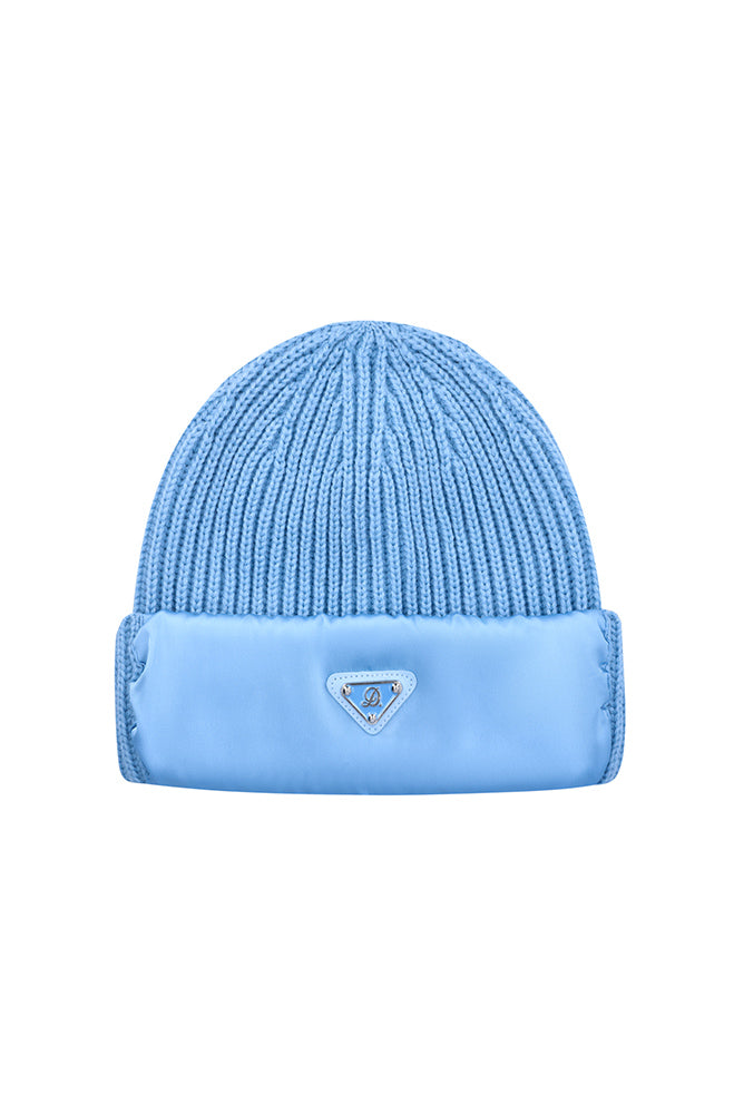 Kiara Satin Front Beanie _ 159435 _ Blue – Dunns