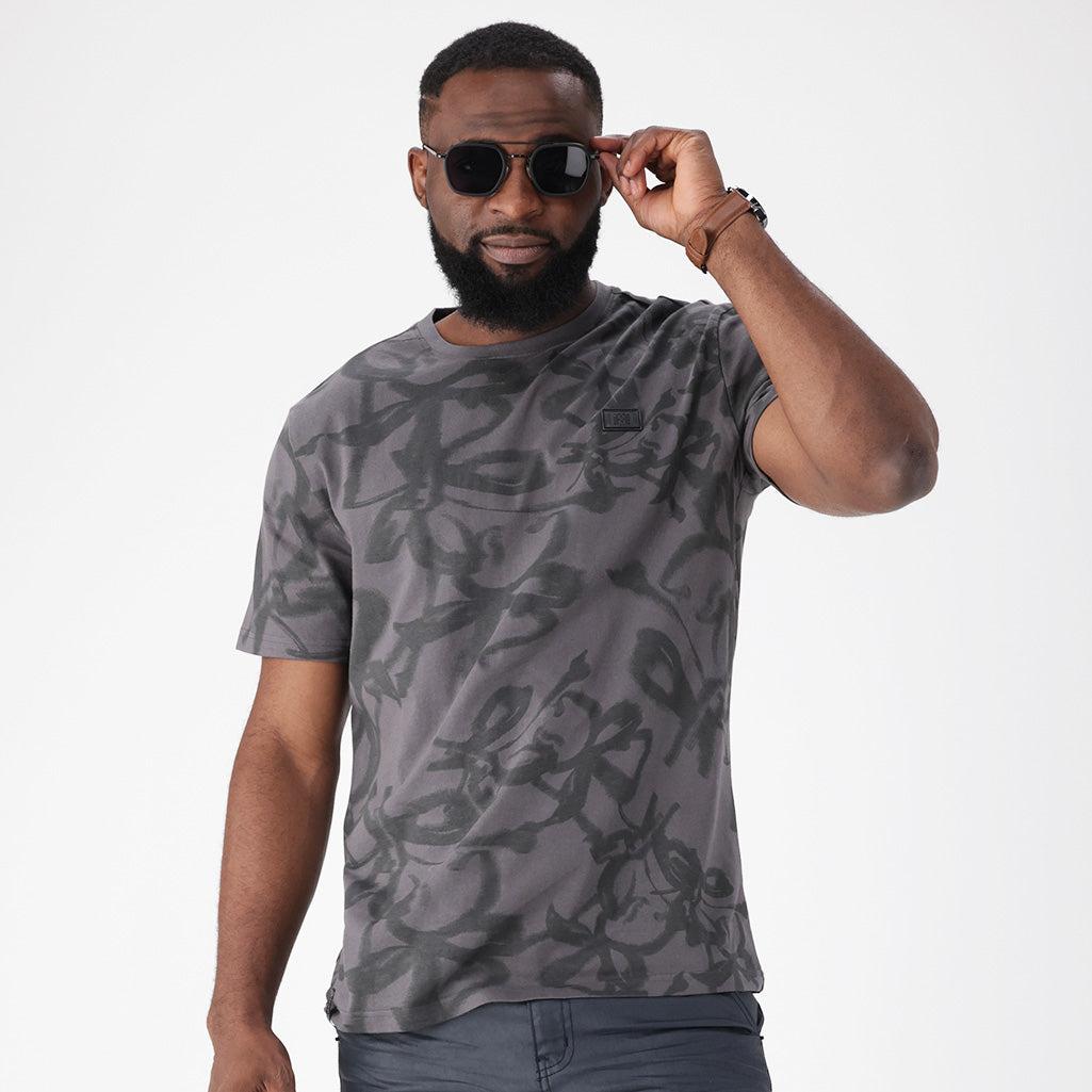 Dunns Clothing | Rubberize Tee _ 161758 _ Dark Grey | R129