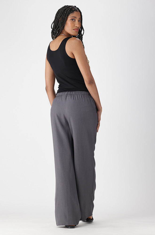 Shannon Wide Leg Pants _ 162065 _ Grey Mel – Dunns