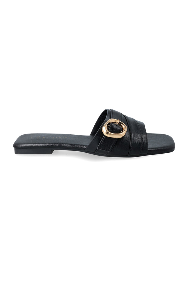 Dunns Clothing | Penelope Buckle Mule _ 161351 _ Black | R120 - Save 30%